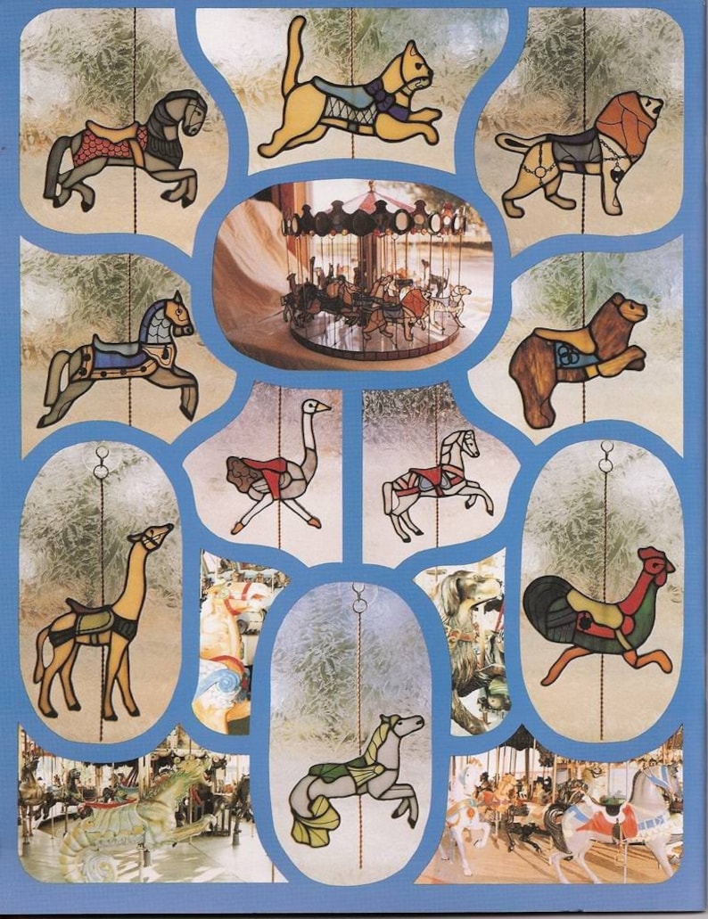 A Carousel Ride Stained Glass Pattern Book - Etsy