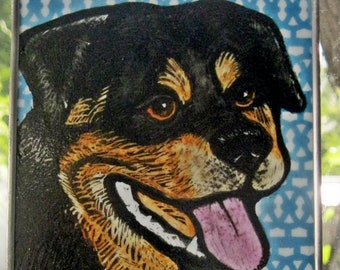 Stained Glass Rottweiler - Etsy