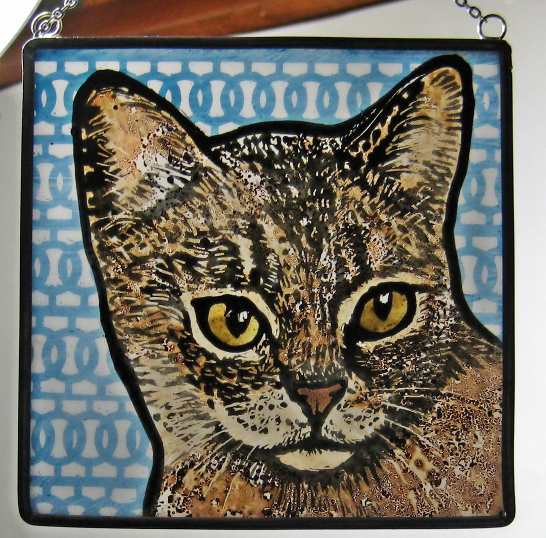 Abyssinian Cat Windshop Stained Glass Suncatcher - Etsy