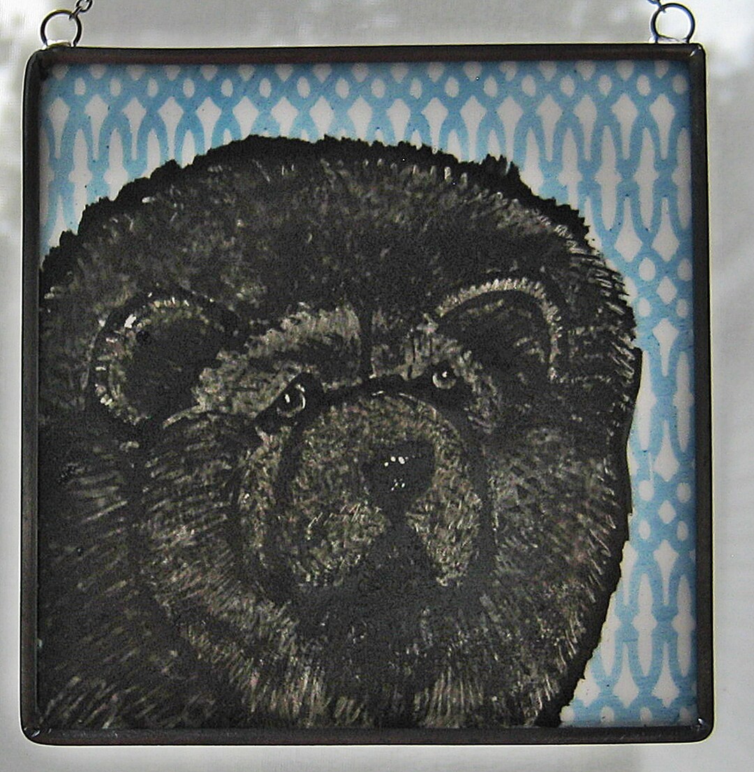 Black Chow Chow Windshop Stained Glass Dog Suncatcher - Etsy