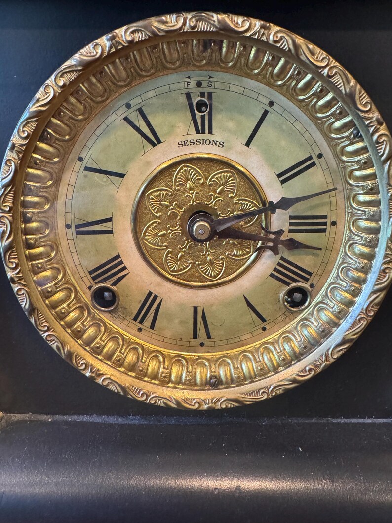 Antique Sessions 4-column Mantel Clock (circa 1910, Admantine Style) - Etsy