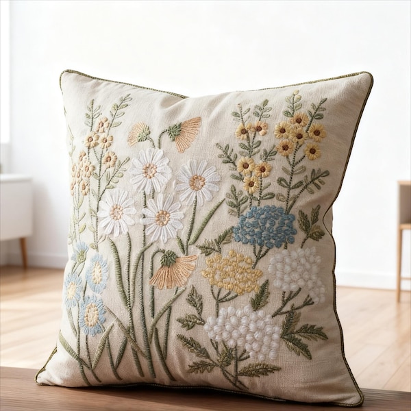 Embroidered Pillows - Etsy
