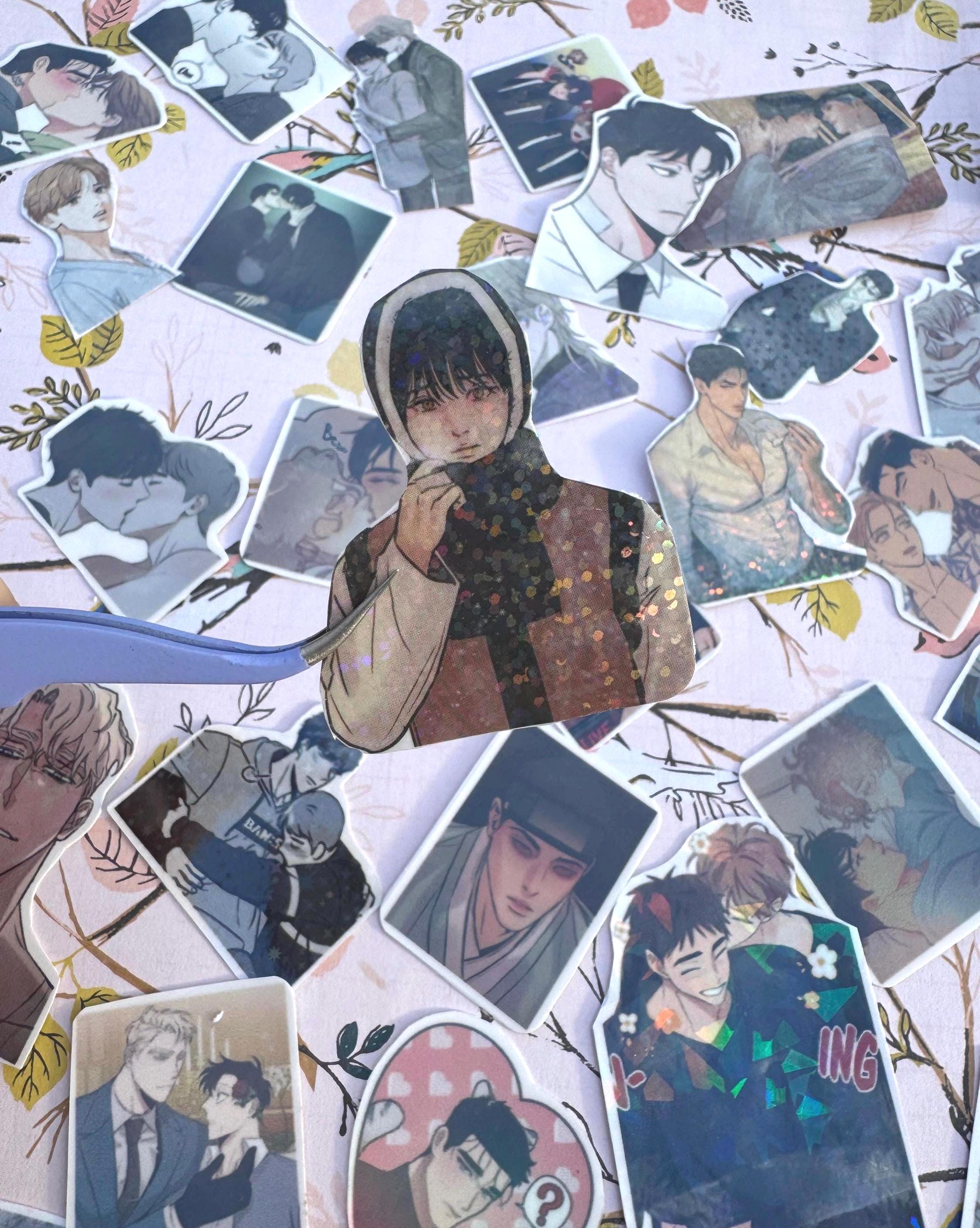 BL Yaoi Manhwa Stickers Holographic - Etsy