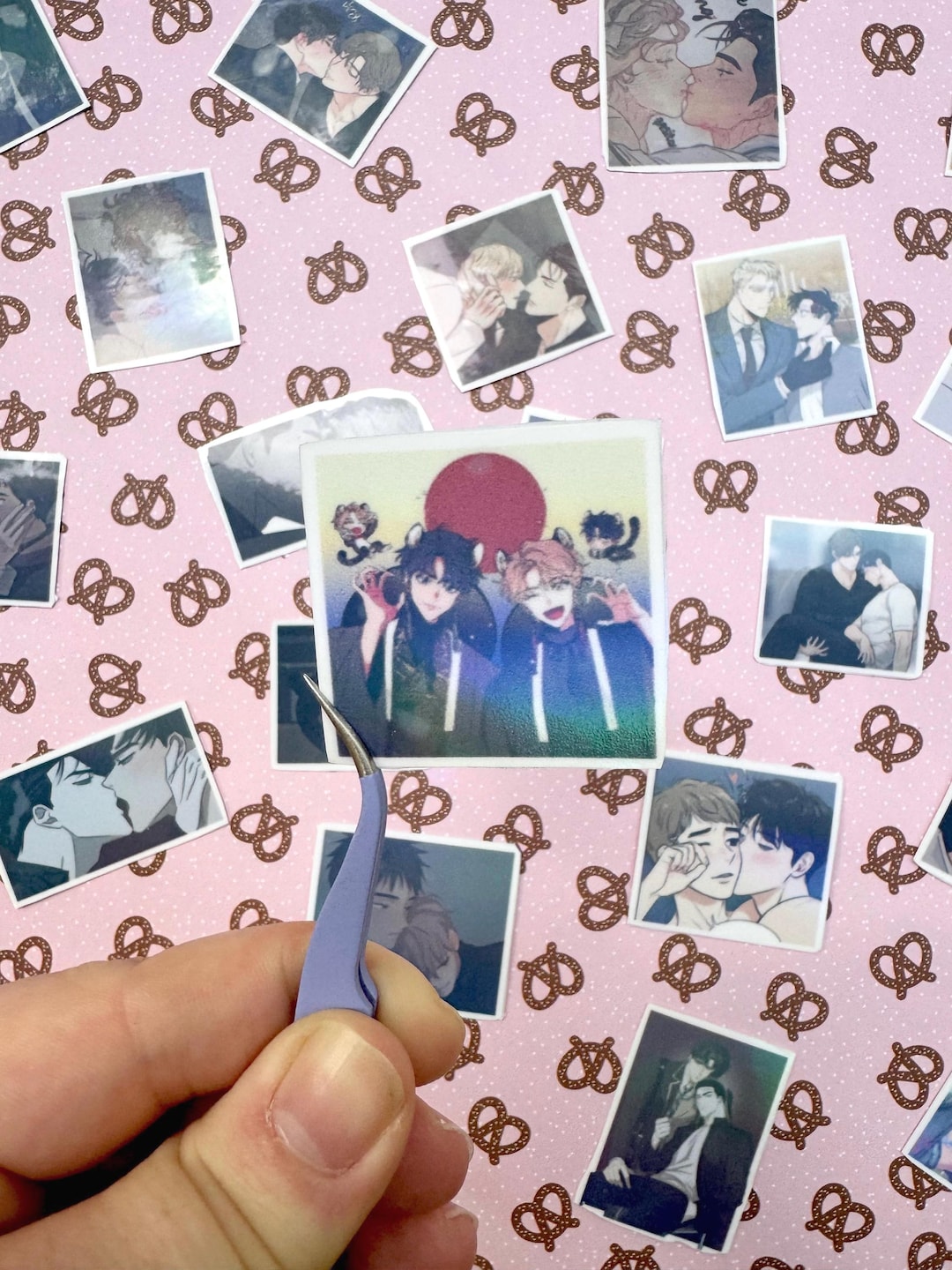 Random BL Yaoi Manhwa Holographic Stickers - Etsy