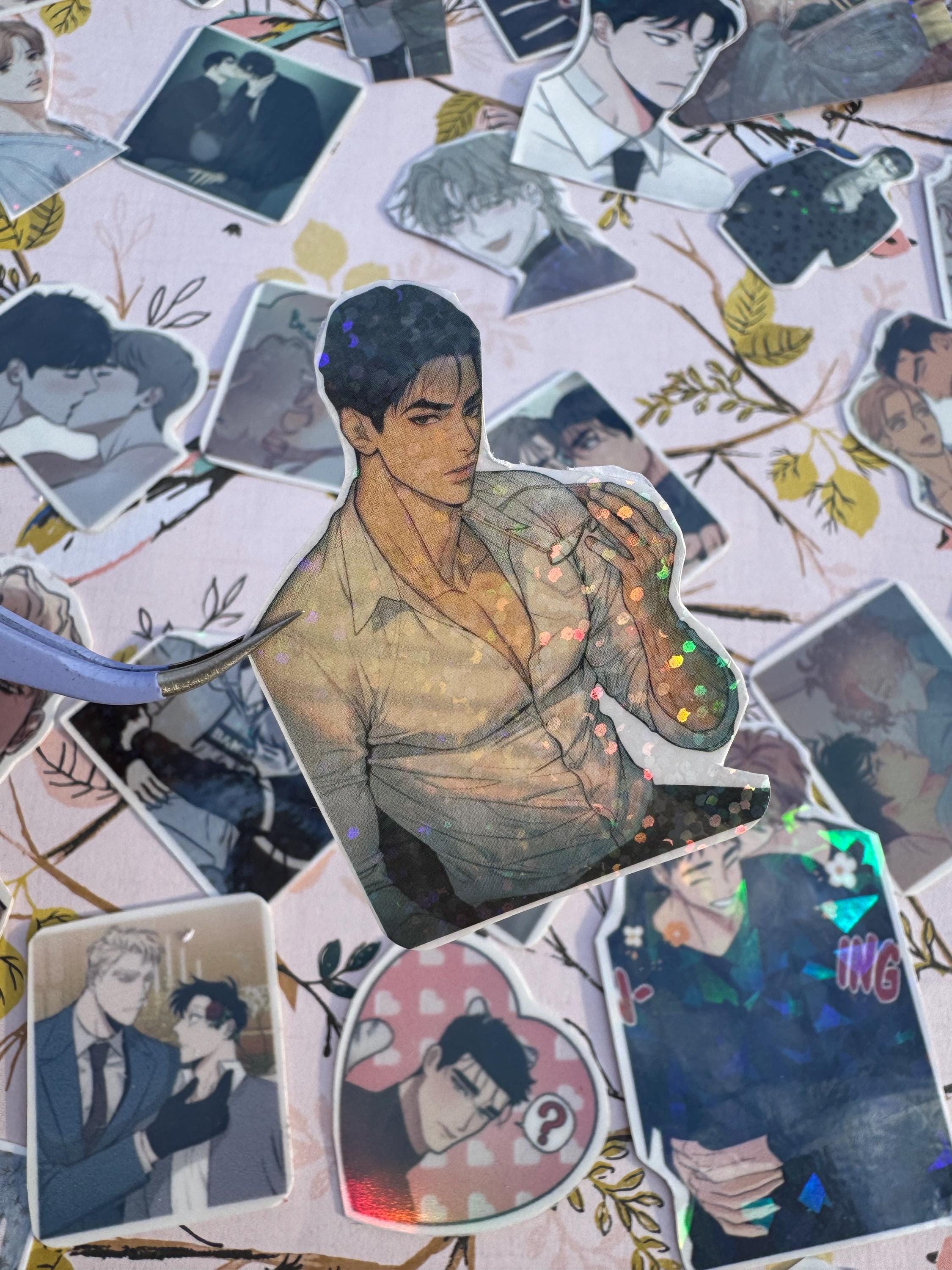 BL Yaoi Manhwa Stickers Holographic - Etsy