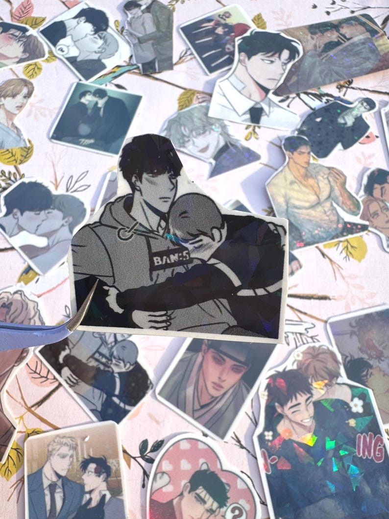 BL Yaoi Manhwa Stickers Holographic - Etsy