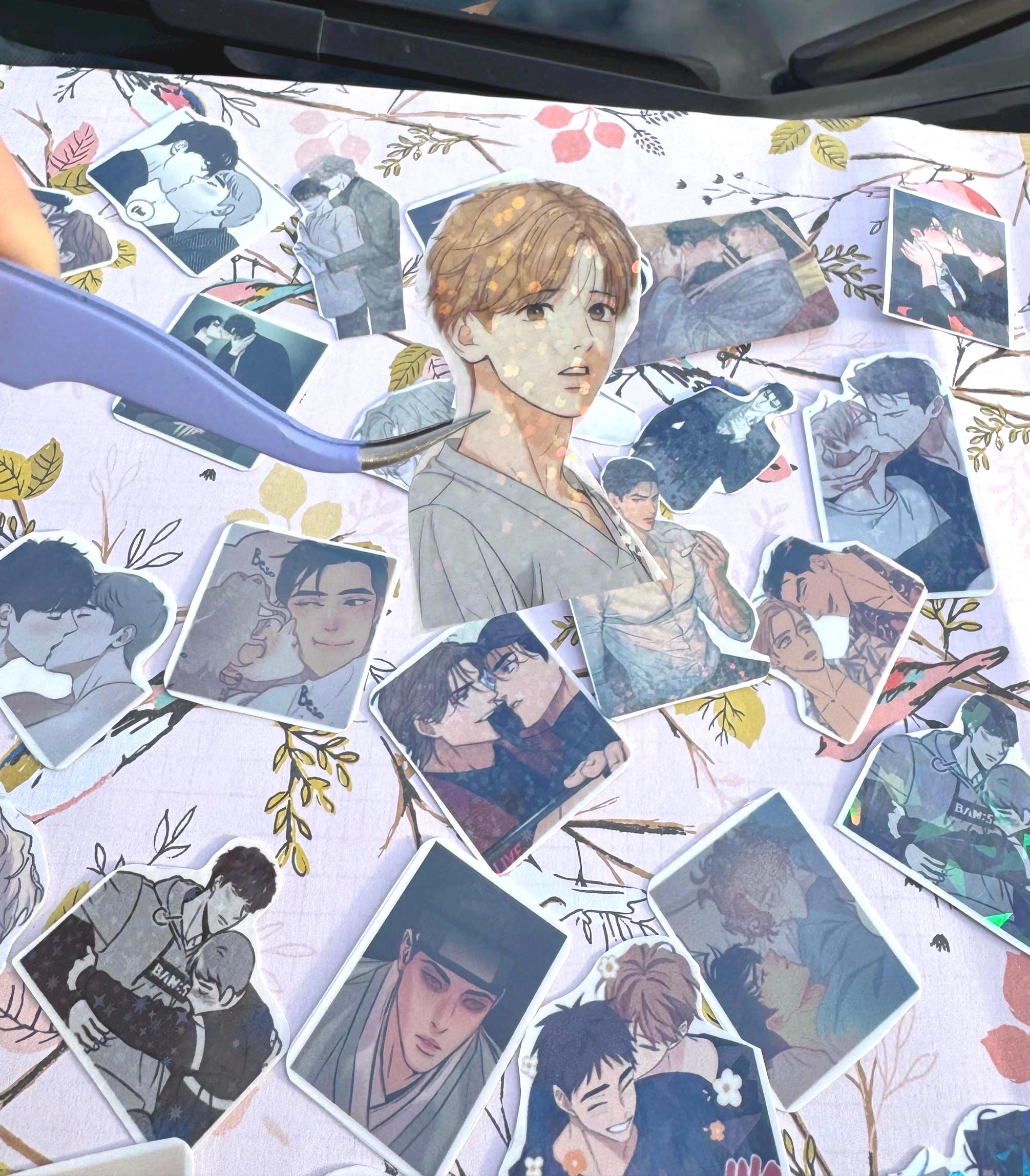 BL Yaoi Manhwa Stickers Holographic - Etsy