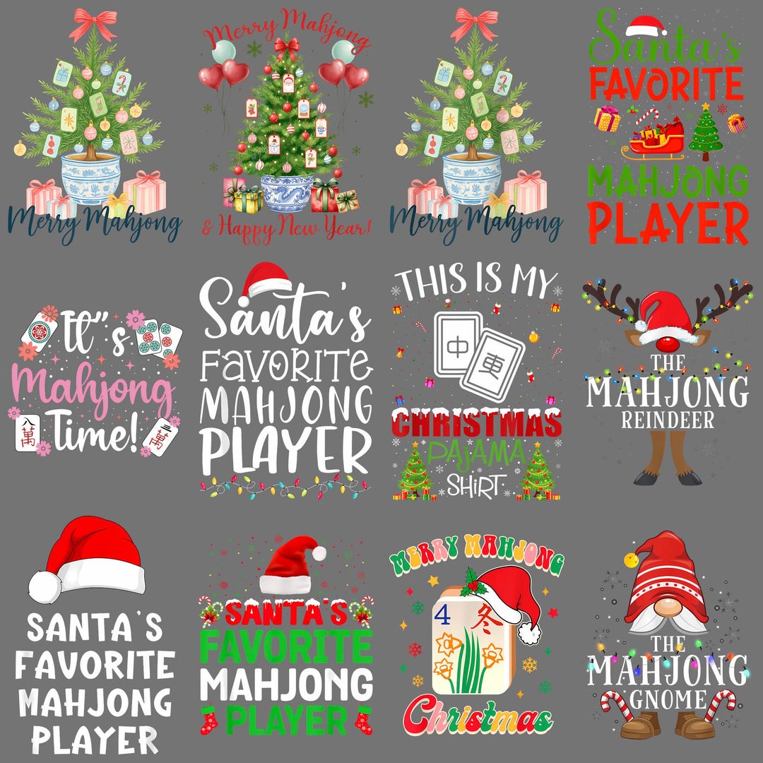 Merry Mahjong Christmas PNG, Funny Game Holiday, Santa Humor Clipart ...