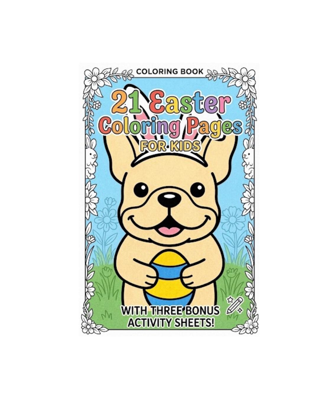 French Bulldog Easter Coloring Pages Activity Pack (digital Download ...