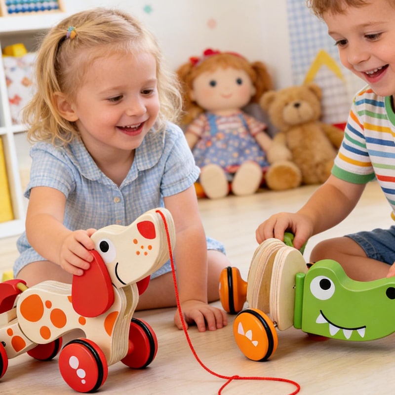 Push up Wooden Toys - Etsy