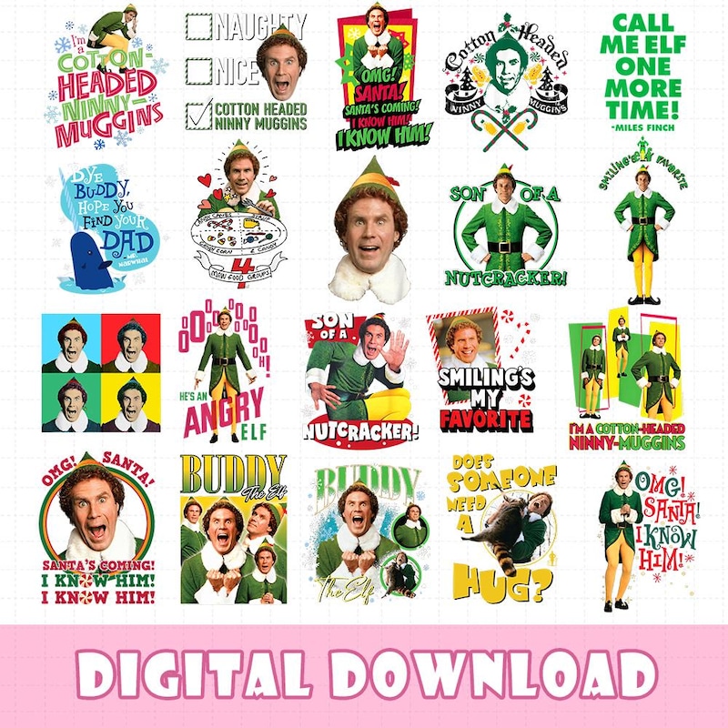Buddy Elf Clipart - Etsy