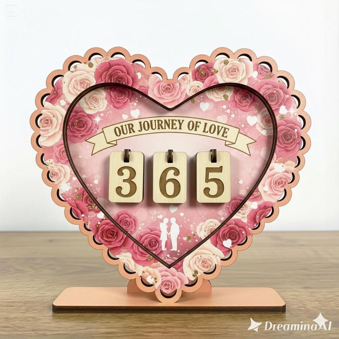 Days in Love Tracker Sign, Personalized Couple Day Counter, Our Journey ...
