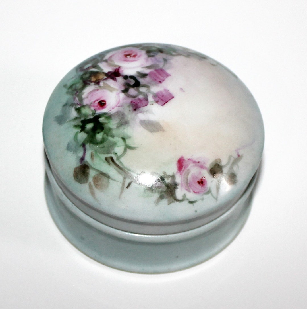 Antique Limoges France Porcelain Flower Trinket Box - Etsy