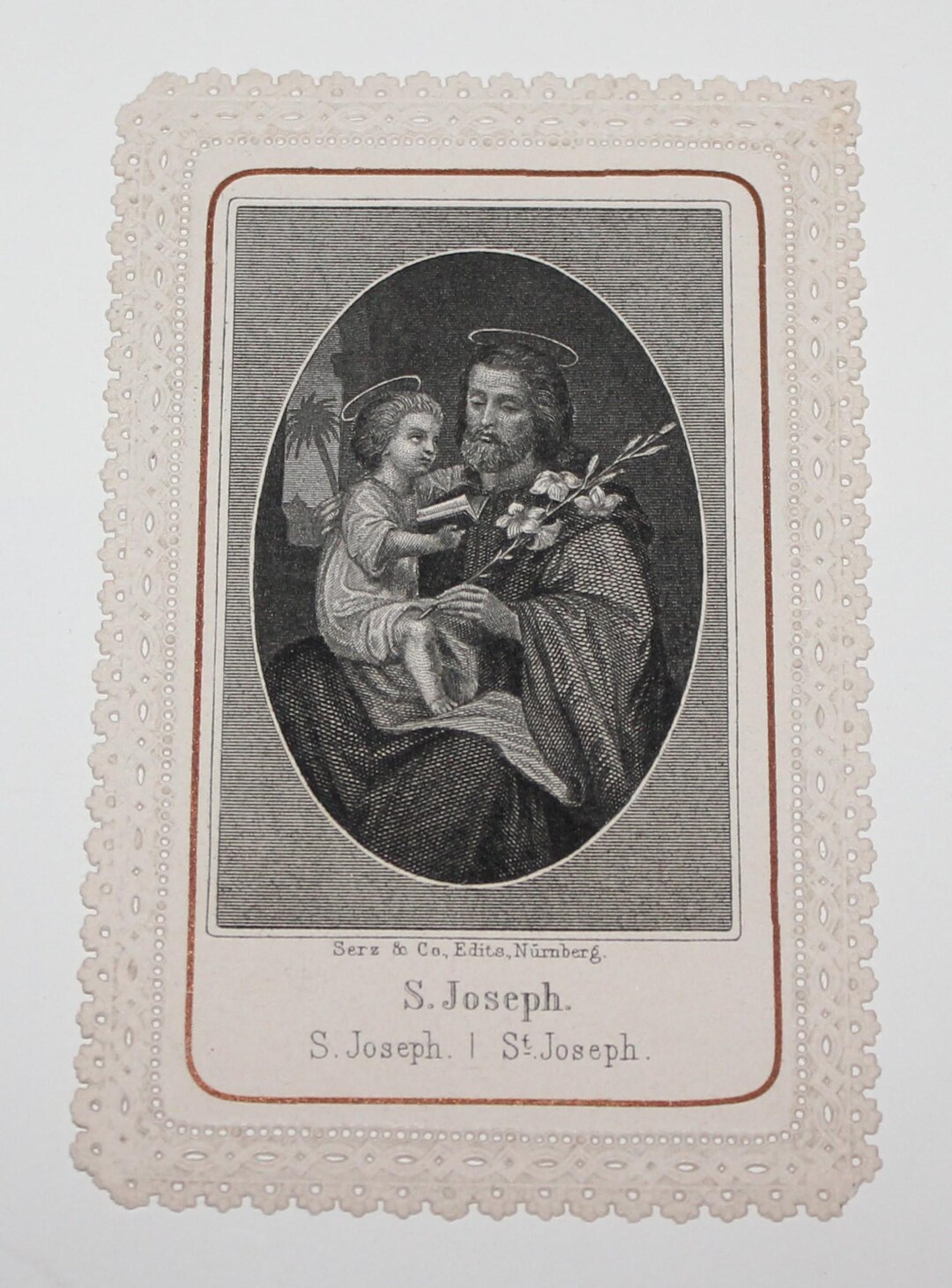 Vintage St Joseph Victorian Prayer Card German - Etsy