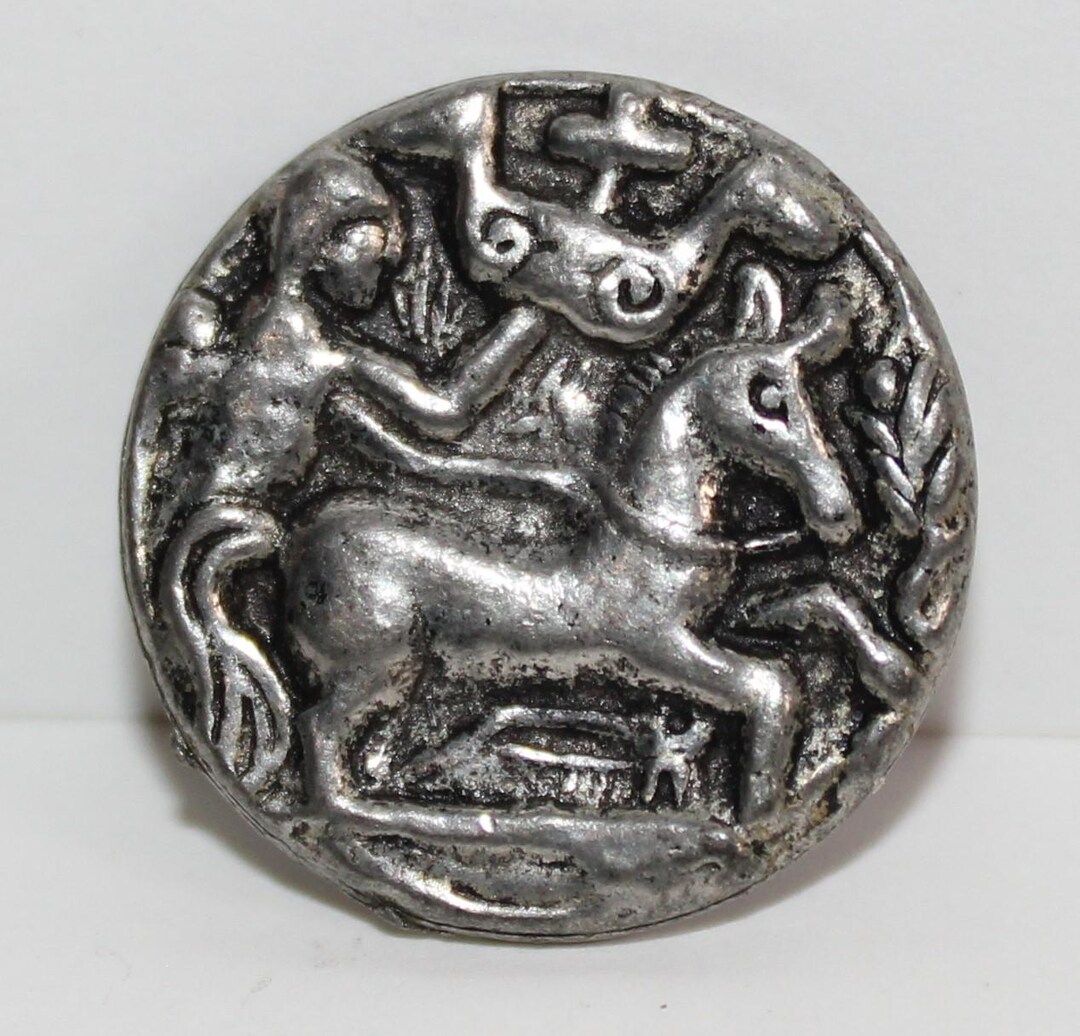 Victorian Hi Relief Viking Horse Picture Shank Back Button - Etsy
