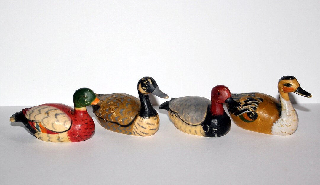 Vintage Small Toy Ducks, Hard Plastic Ducks, Made in Hong Kong - Etsy