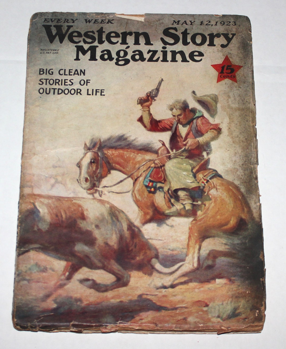 Antique Pulp Western Story Magazine May 12 1923 Cowboy Stories - Etsy