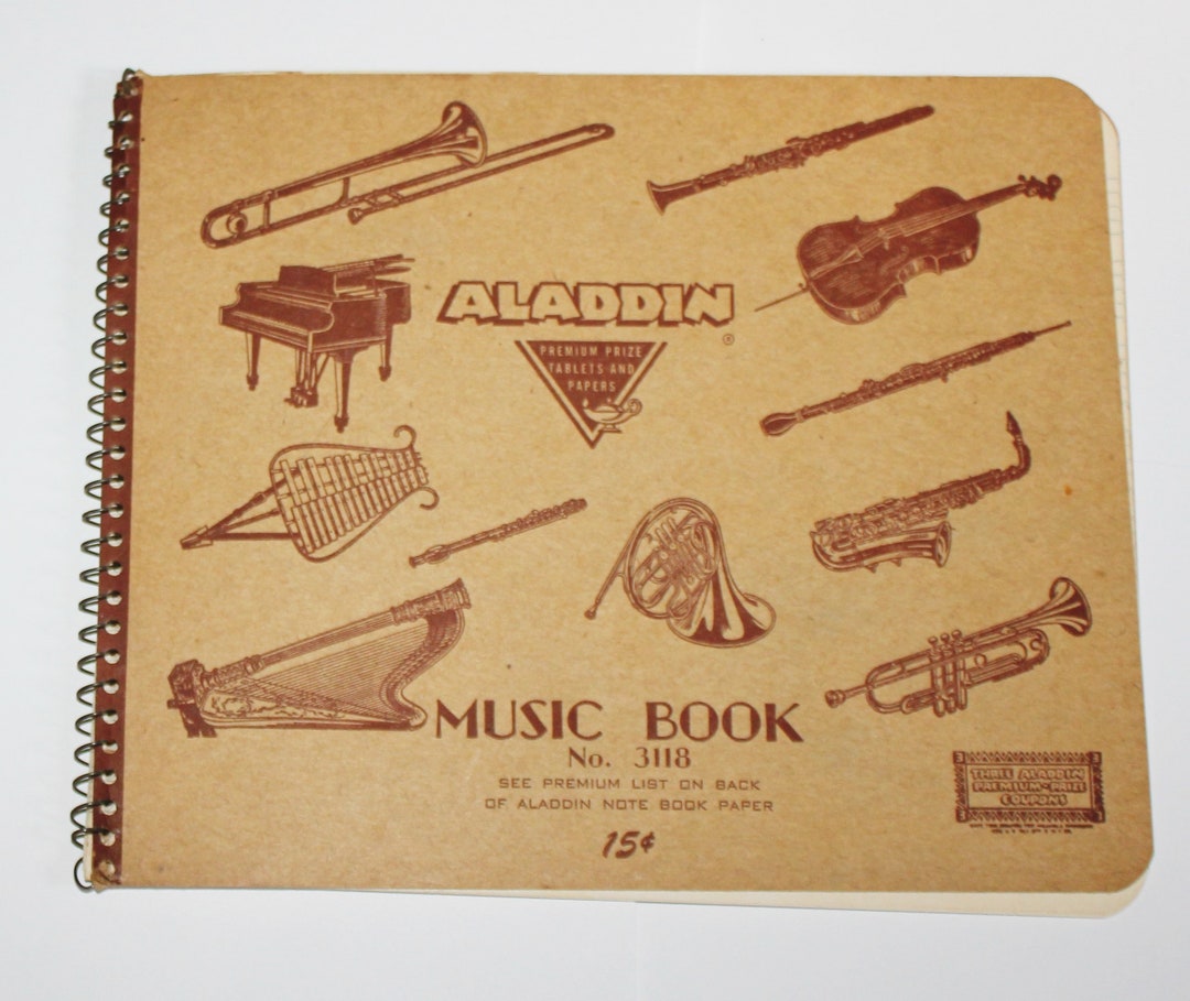 Vintage Aladdin Music Book Blank Sheet Music - Etsy