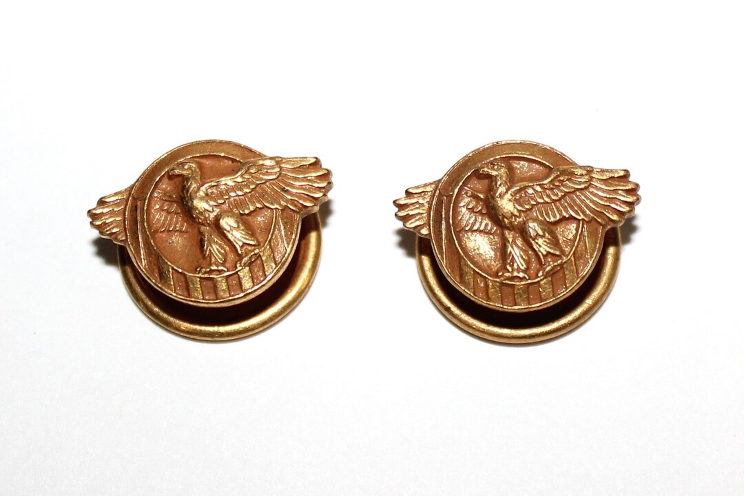 Vintage Brass Military WW2 Ruptured Duck Lapel Pin Button Honorably ...