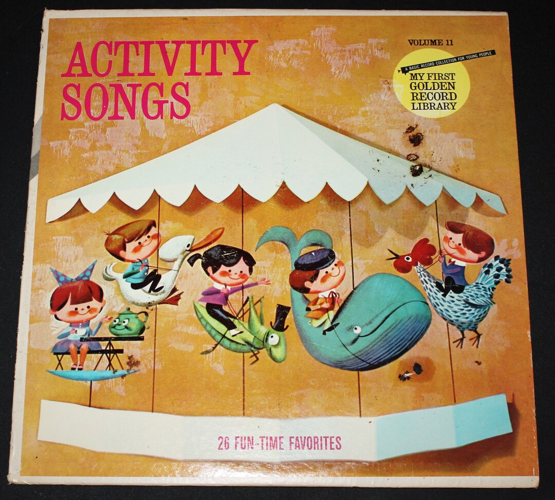 Vintage My First Golden Record Library Activity and Funny Songs 26 Fun ...