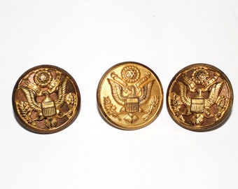 Vintage Military Buttons - Etsy