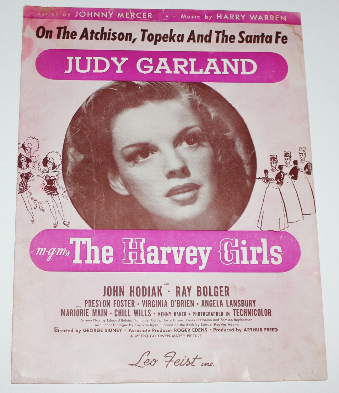 Vintage MGM the Harvey Girls Judy Garland Lyrics by Johnny Mercer 1945 ...