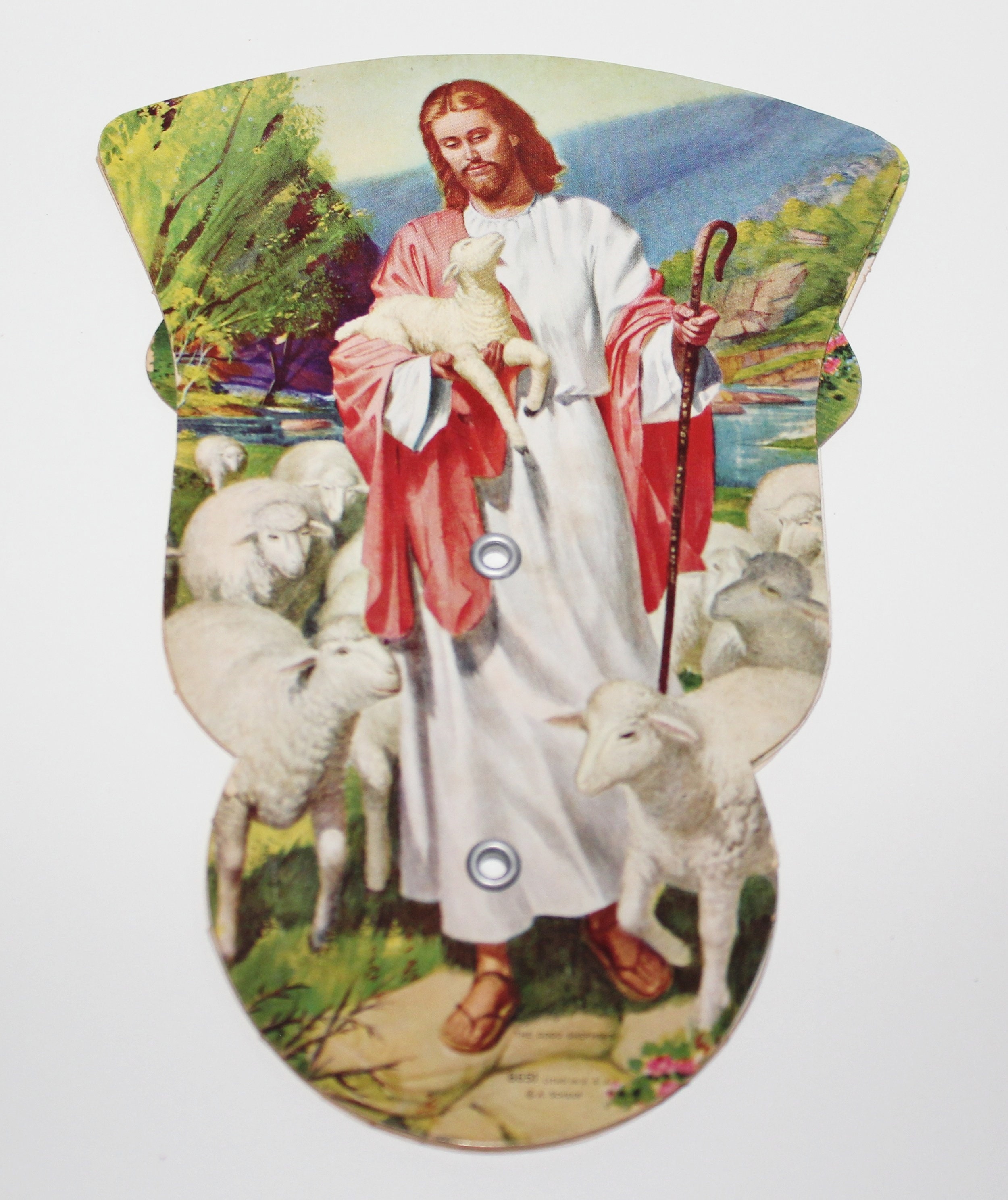 Vintage Funeral Fan, 50s Jesus With Lambs Fan, Koening Funeral Home La ...