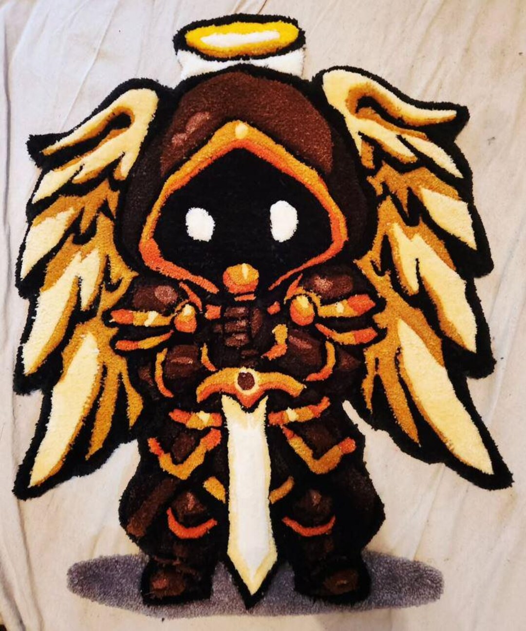 Dark Cute Angel Rug - Etsy