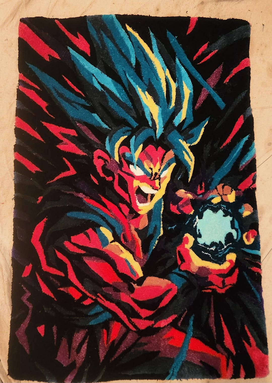 DBZ Super Saiyan God Rug - Etsy