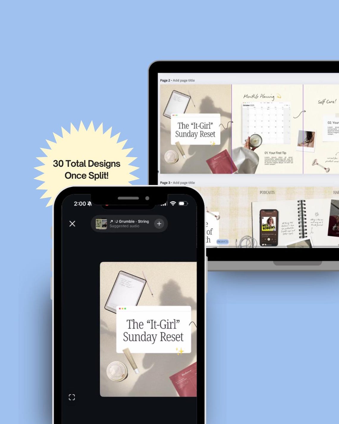 Butter Yellow Seamless Instagram Carousel Template: Faceless Marketing ...