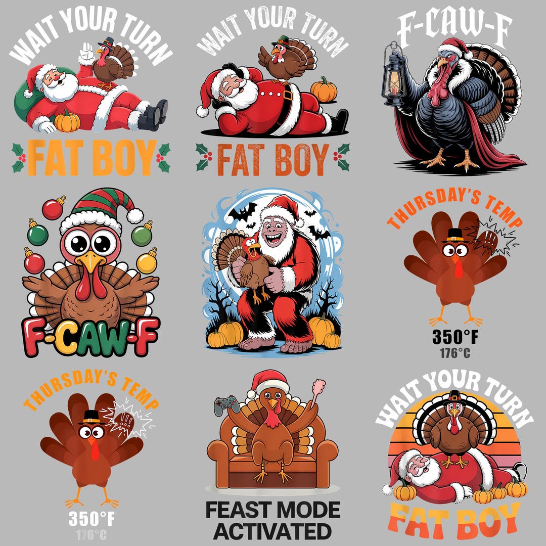 Thanksgiving Turkey as Santa Claus PNG, Merry Christmas Holiday Festive ...