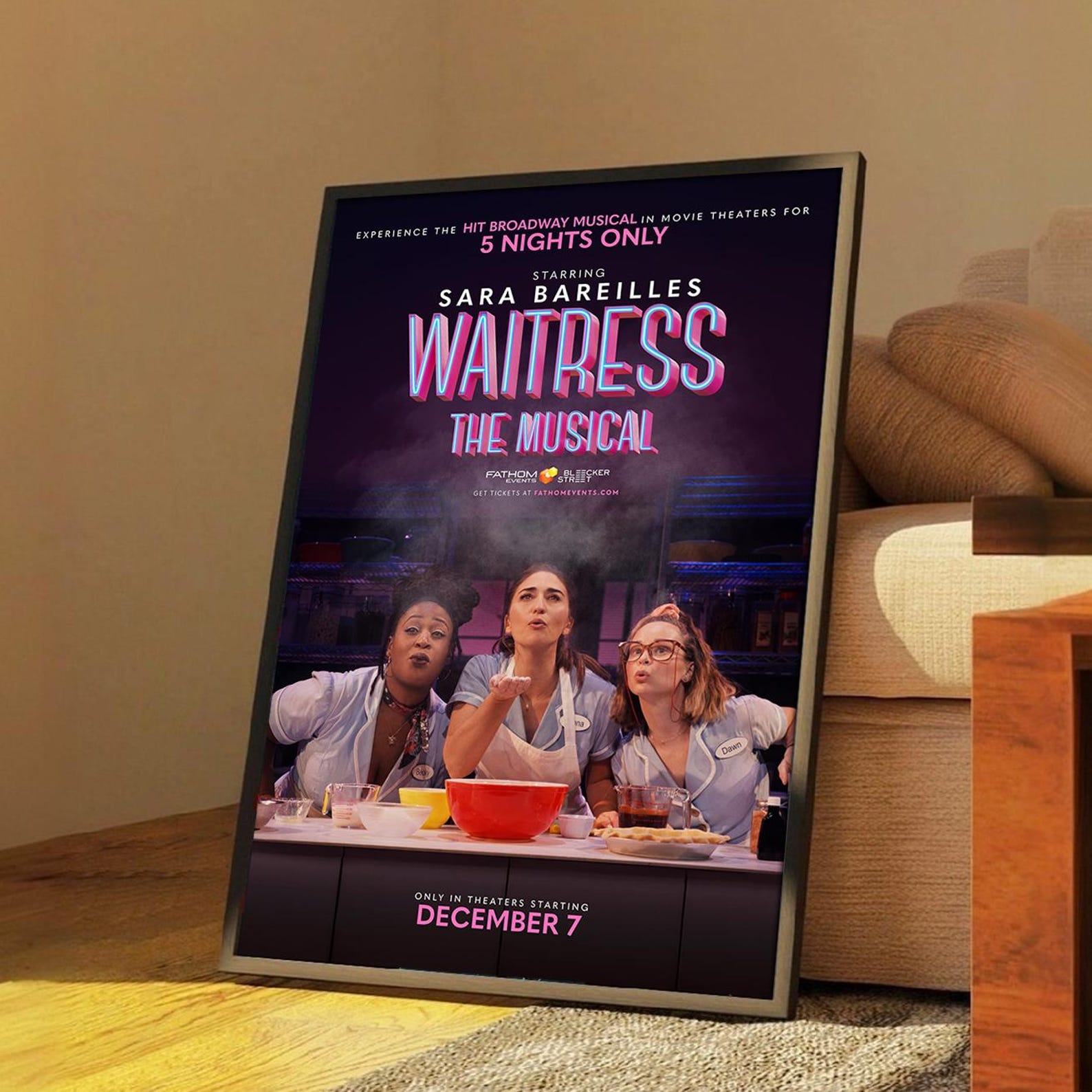 Waitress the Musical Movie Poster | Canvas Wall Art | Limited ...