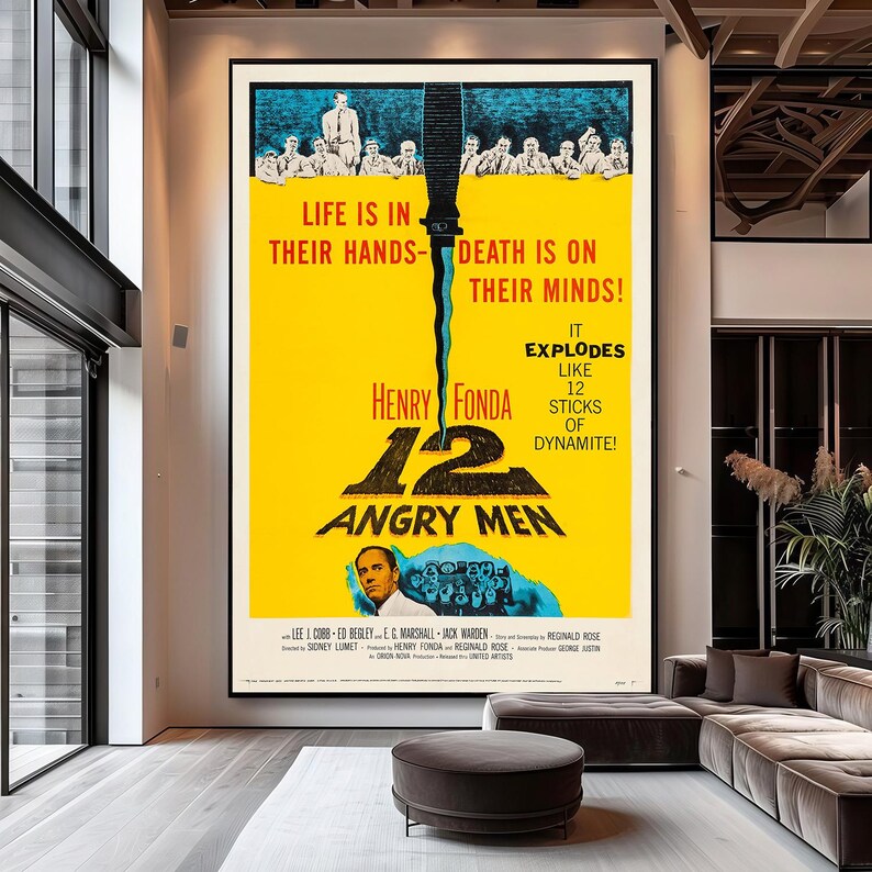 12 Angry Men Movie Poster | Canvas Wall Art | Limited Collection ...
