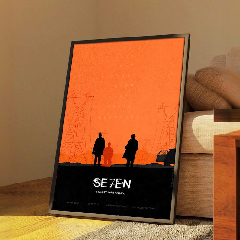 Se7en Movie Poster | Canvas Wall Art | Limited Collection | Unframed ...