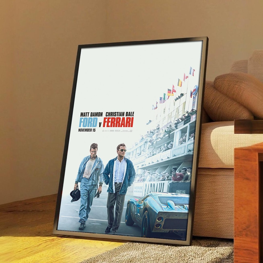Ford V. Ferrari Movie Poster | Canvas Wall Art | Limited Collection ...