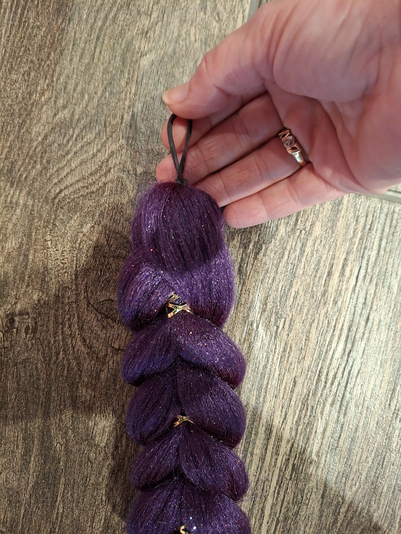 Purple Braided Hair Braid: K Pop Demon Hunter Inspired RUMI Hair ...