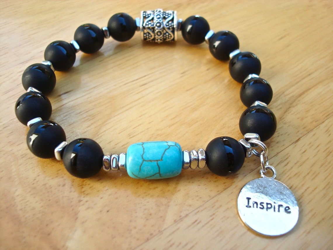 Men's Spiritual, Healing, Protection Bracelet, "believe/inspire" - Semi ...
