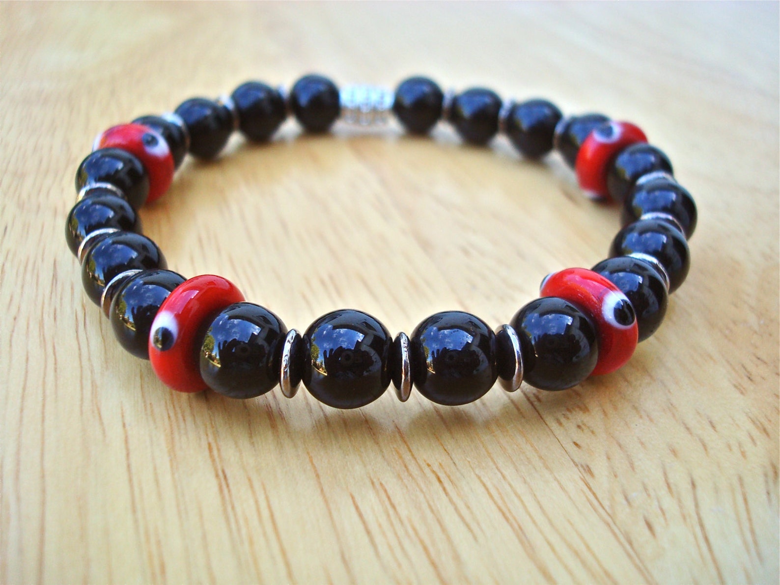 Healing Spiritual Evil Eye Protection, Semi Precious Jasper, Red Evil ...