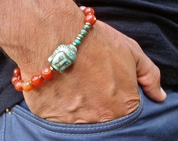 Men's Spiritual and Healing Tibetan Buddha Bracelet With - Etsy