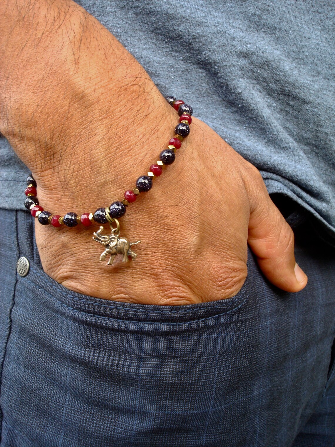 Men's Minimalist Spiritual Protection, Love, Fortune Bracelet - Semi ...