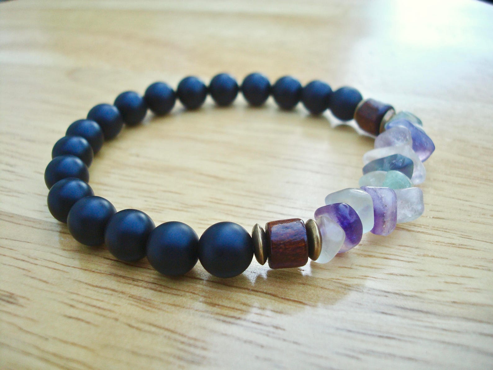 Men's Spiritual Healing, Protection, Abundance Bracelet With Semi ...