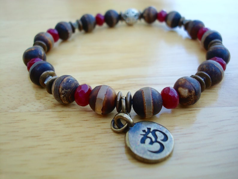Men's Spiritual Protection Strength Serenity Om Bracelet | Etsy