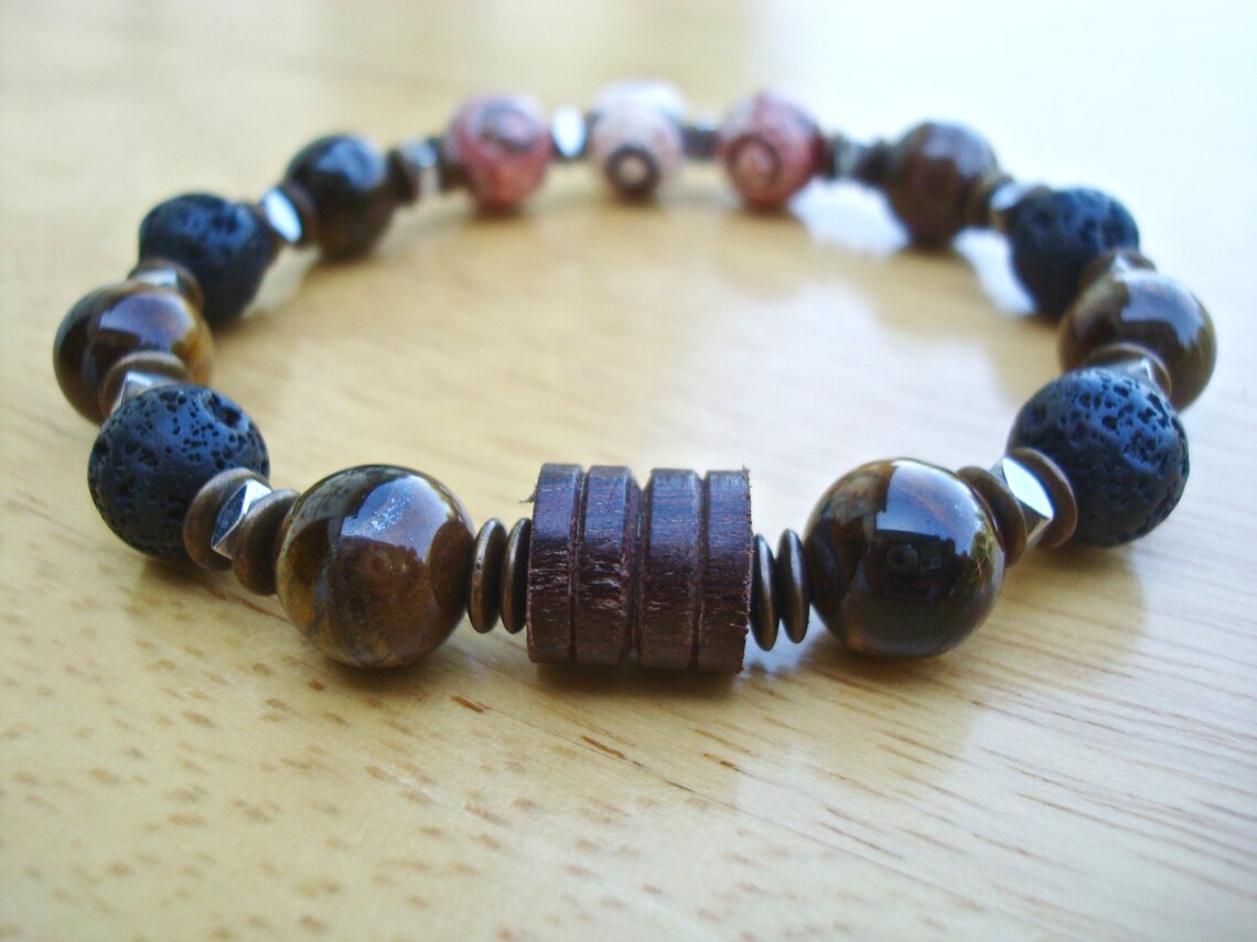 Men's Spiritual, Protection, Love and Fortune Bracelet With Semi ...