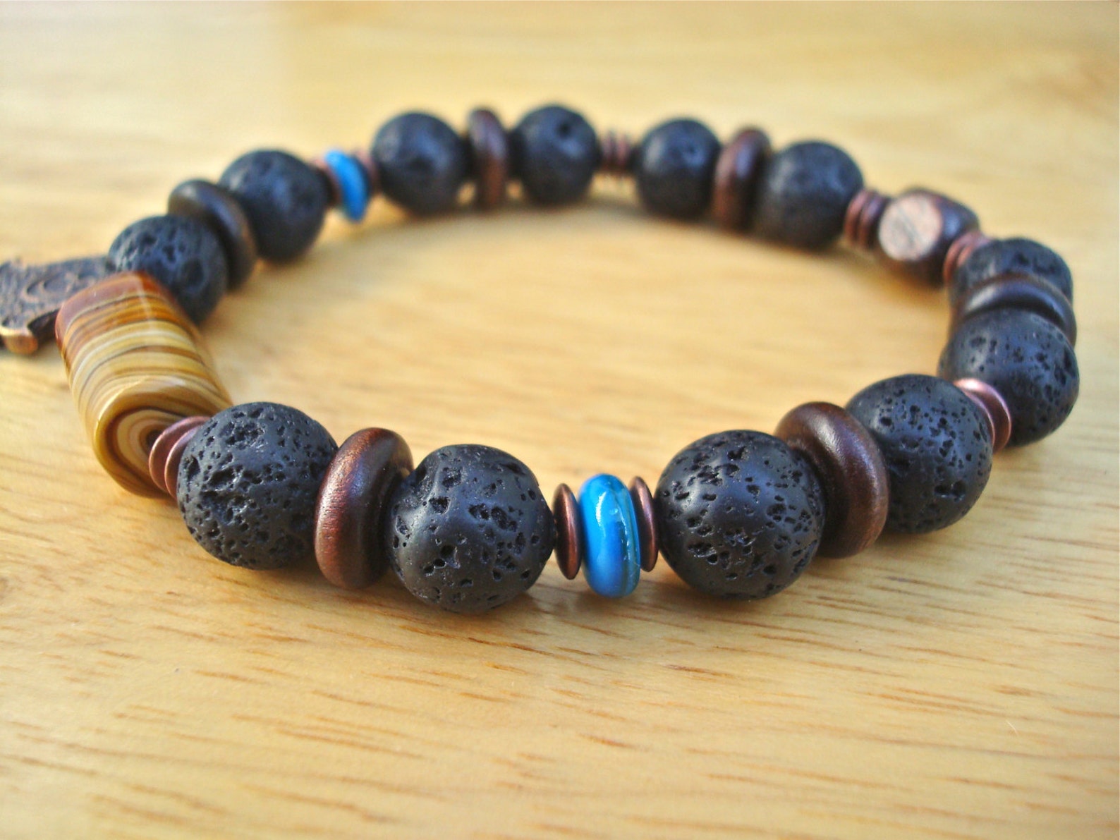 Men's Bracelet Spiritual Healing Courage and Strength | Etsy