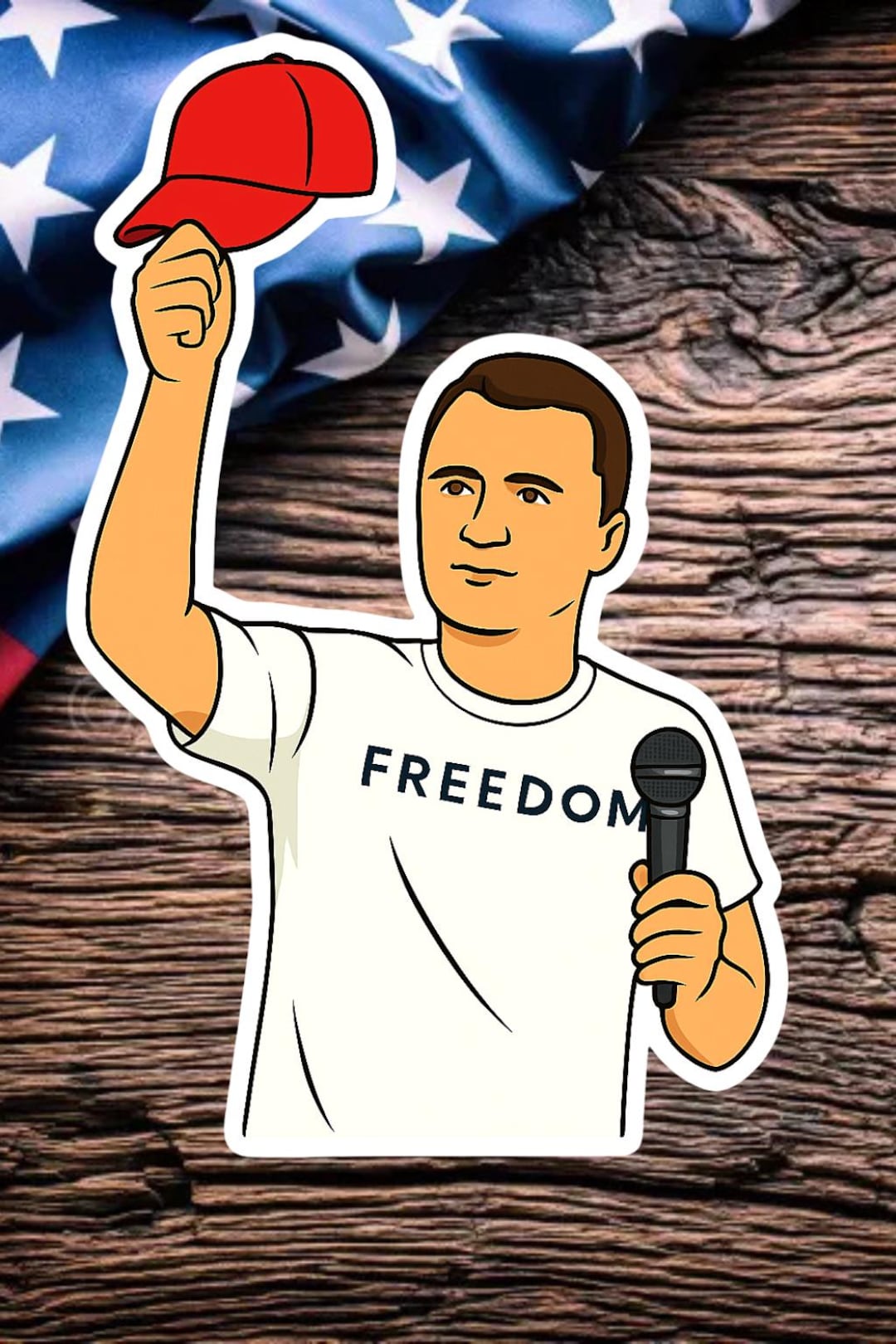 Freedom- Charlie Kirk Vinyl Stickers Laptop Decal Patriotic - Etsy
