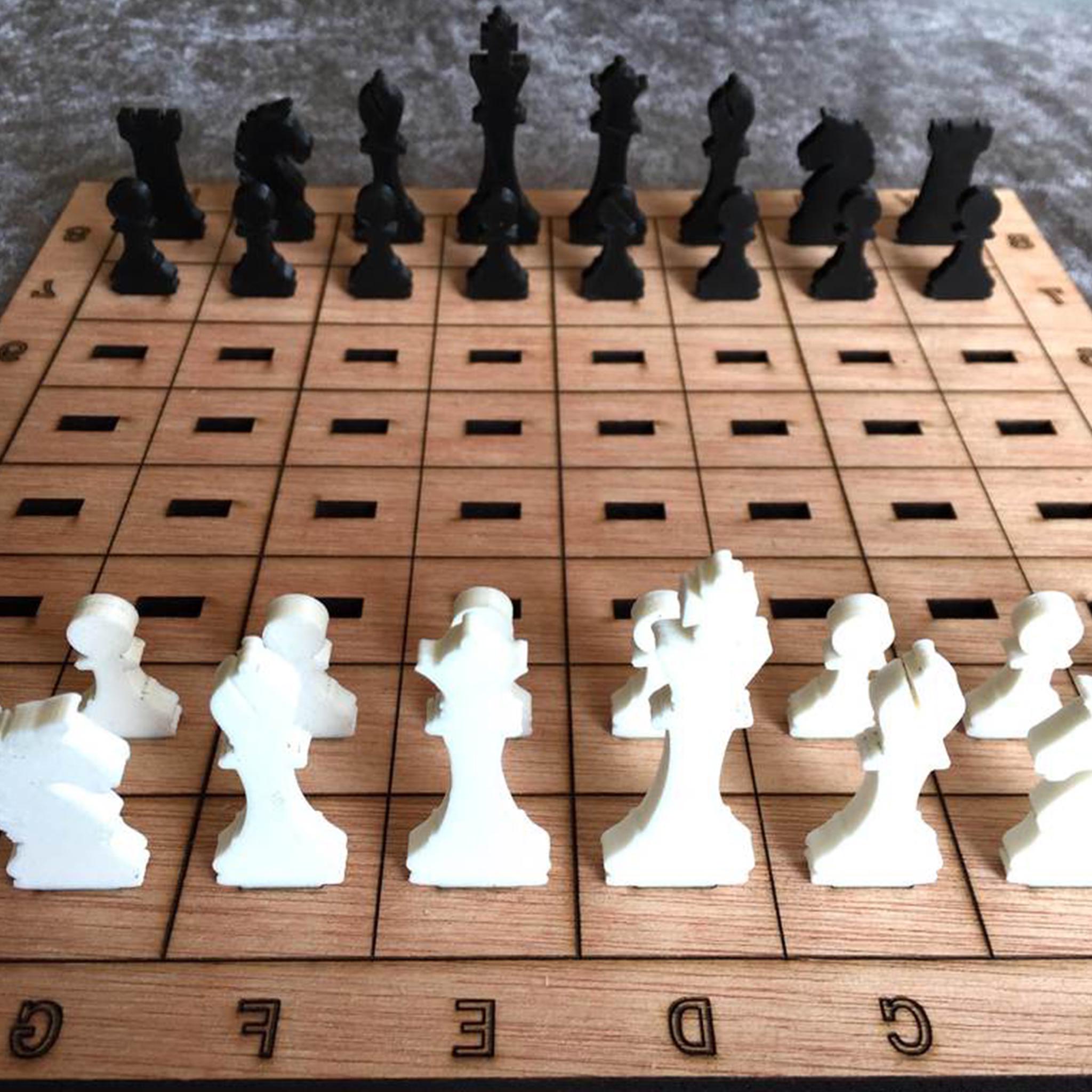 Wooden Chess Sets Laser Cut CDR DXF File, Wooden Chess Pieces Vector ...
