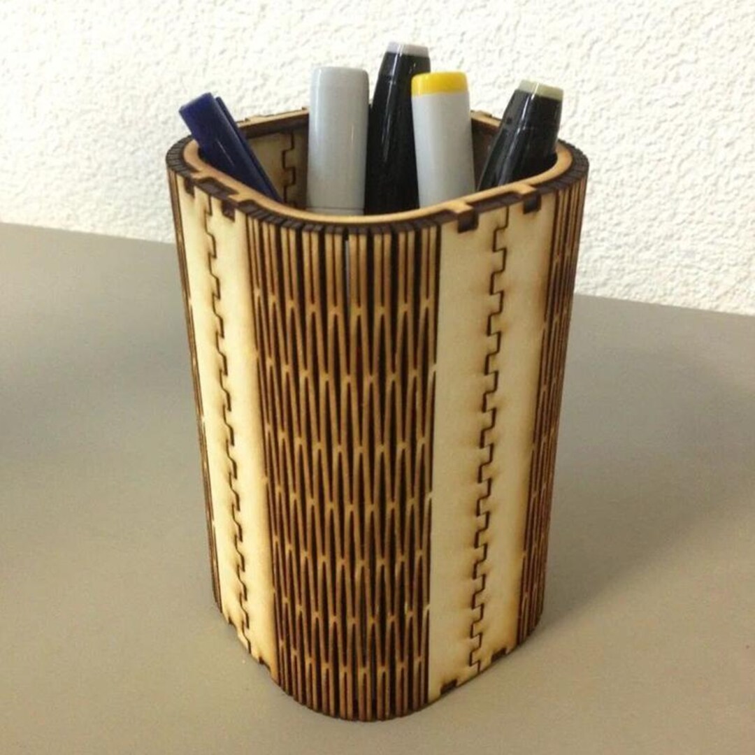 Laser Cut Flexi Roast Wooden Pen Stand Laser Cut Digital File Download ...