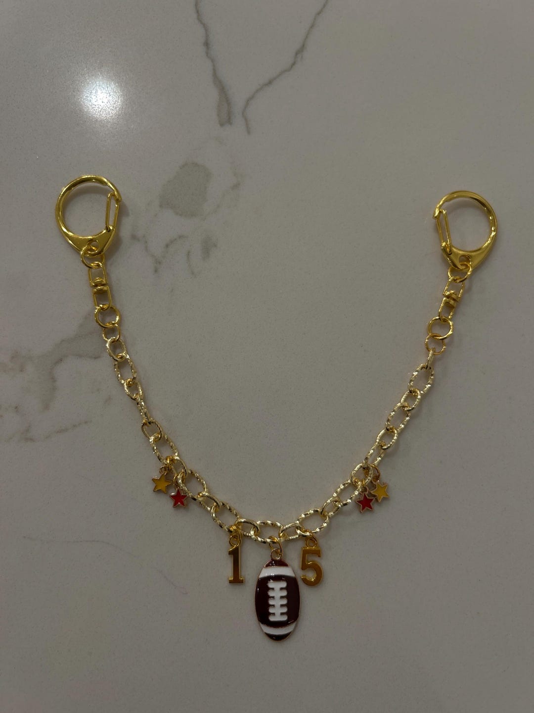 Patrick Mahomes Kansas City Chiefs Bag Charm: Gold Plated Stainless ...