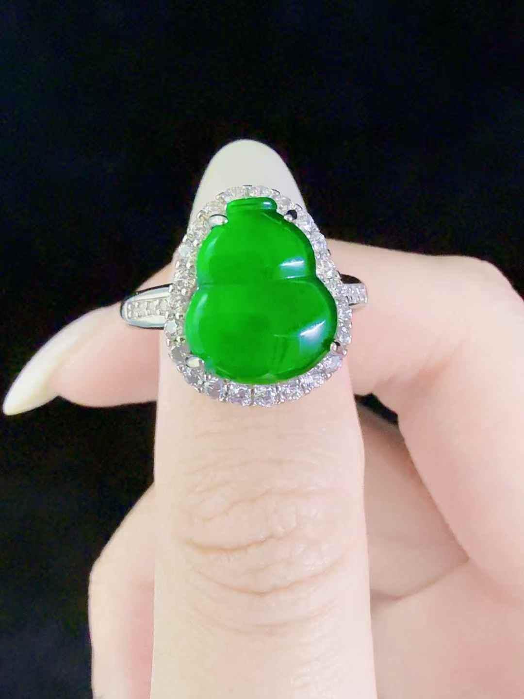 Natural Burmese Ice Jadeite Adjustable Ring - Etsy