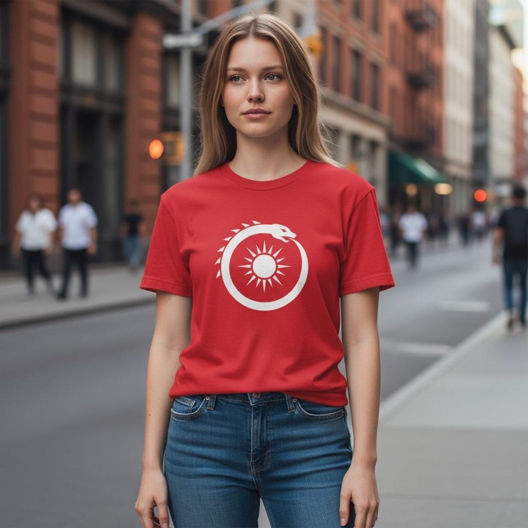 Solar Serpent Shirt | Minimalist Sun & Snake Symbol Tee | Spiritual ...
